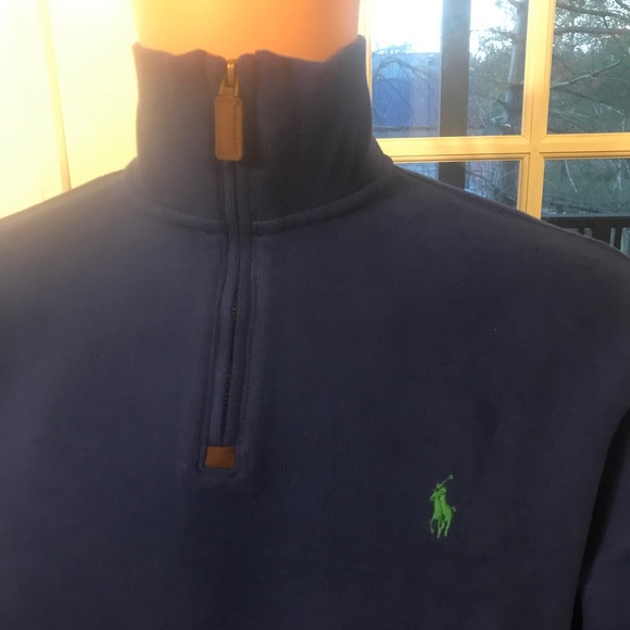 Polo Ralph Lauren | Sweaters | Polo Ralph Lauren 4 Zip Blue Pullover ...